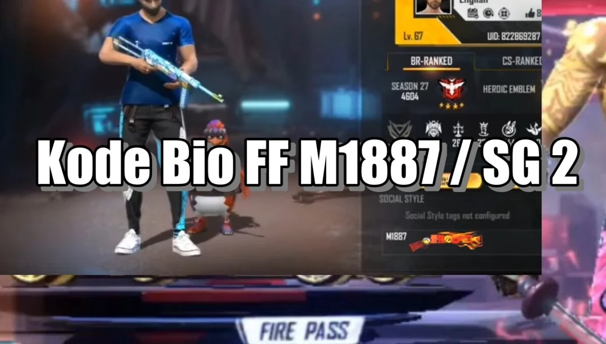 Kode Bio FF M1887 Code: Tambahkan Skin SG 2 M1887 di Bio FF Kalian ...