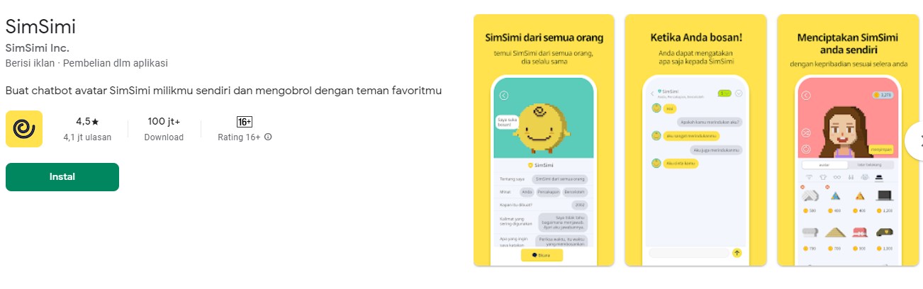 Link Download Aplikasi SimSimi Mod Apk, Unlocked Fitur Premium!