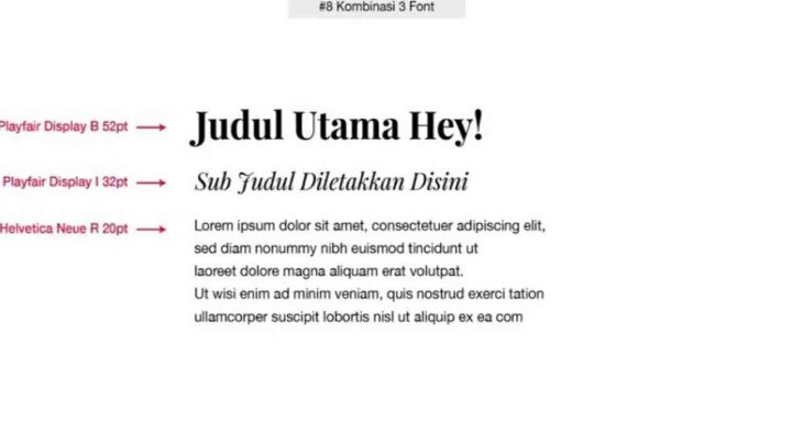 8 Cara Memilih & Menggabungkan Font dalam Desain Biar Menarik