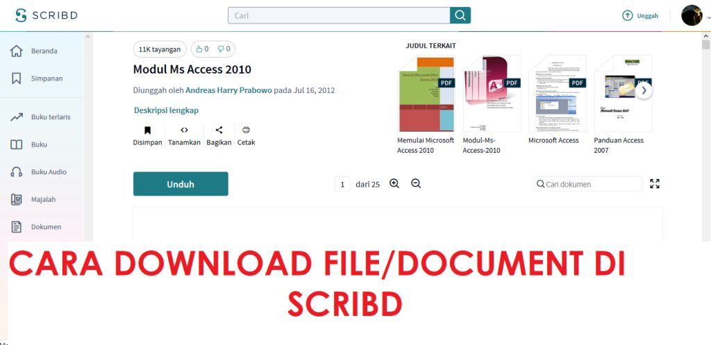 4 Cara Download File Di Scribd Gratis Tanpa Login Aplikasi 